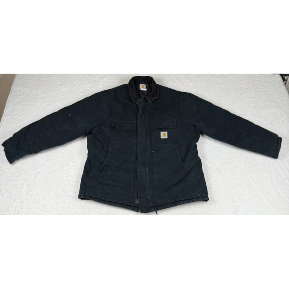 Carhartt | Jackets & Coats | Vtg Carhartt Jacket Men 48r Black Fullzip ...